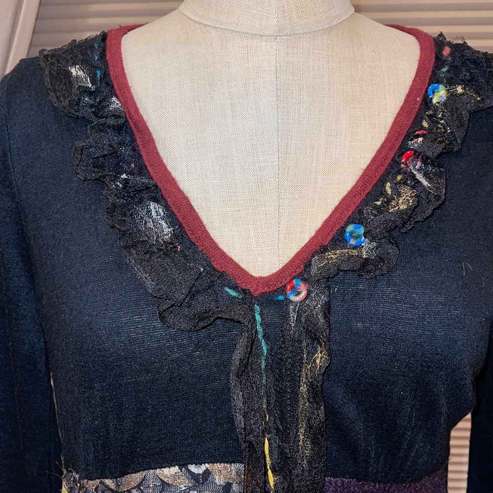 Vintage Laura Freeman Shabby Gothic Patchwork Boho Tu… - Gem